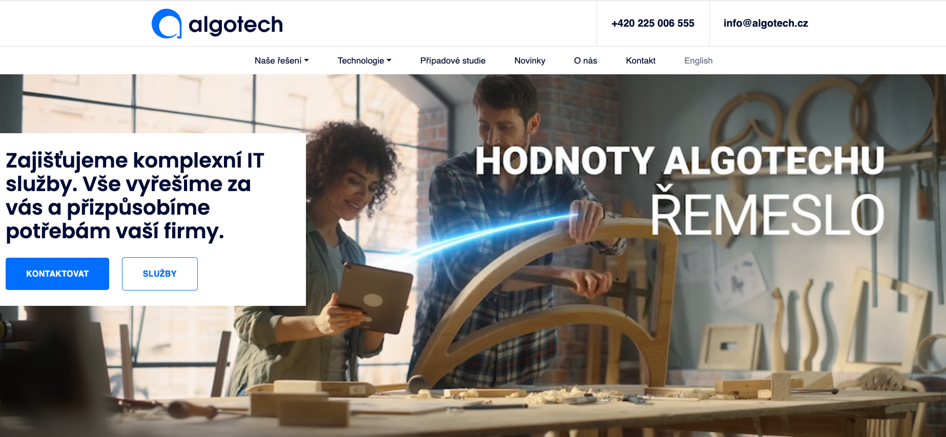 Redesign webu pro Algotech | myTimi.cz Redesign webu pro Algotech | myTimi.cz